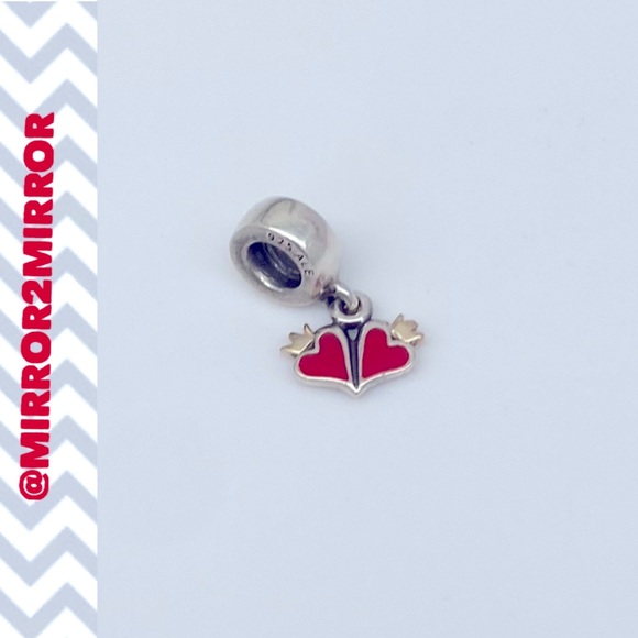 Pandora | Jewelry | Authentic Pandora Double Heart Dangle | Poshmark